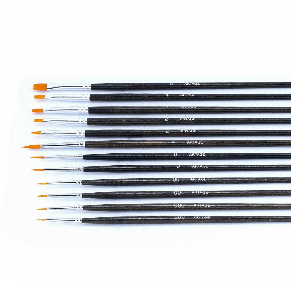 Artage 12pcs Small Detail Model Painting Brush Set – Transon